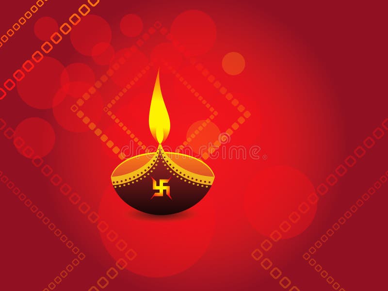 Abstract Red Artistic Background with Deepak Stock Vector ...