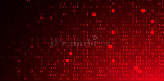 Abstract Red Background with Binary Code. Malware, or Hack Attack Concept Stock Vector ...
