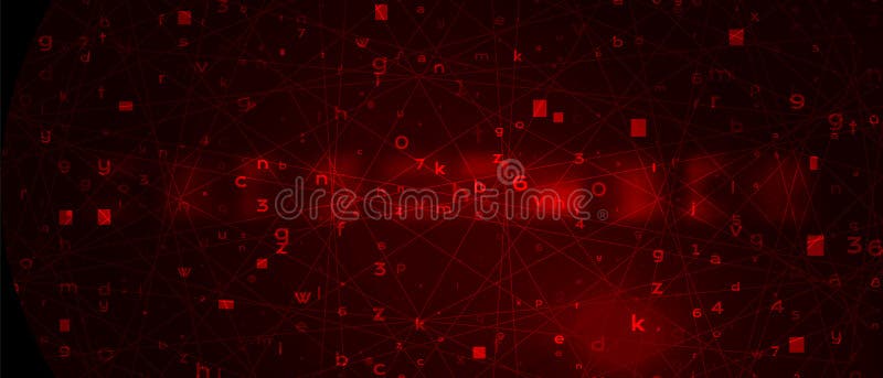 Abstract Red Background with Binary Code. Malware, or Hack Attack Concept Stock Vector ...