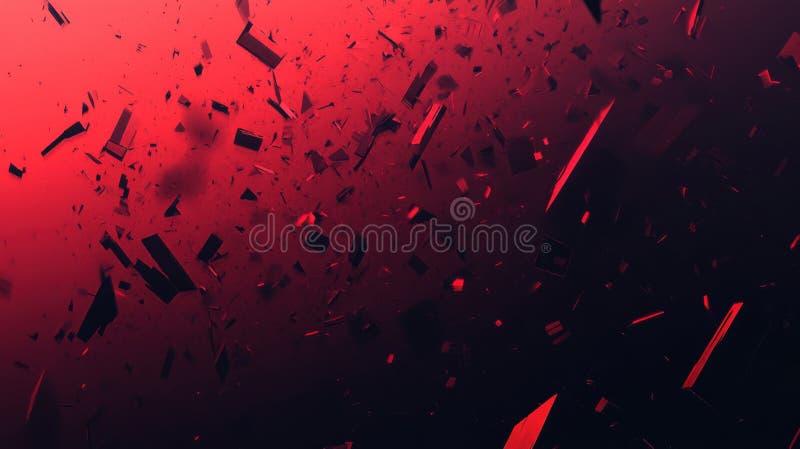 Abstract Red Background with Chaotic Particles. 3d Rendering, 3d ...