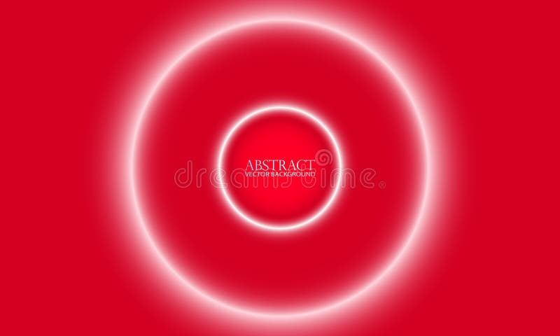 Abstract Red Background and Circle White Glow Stock Illustration ...