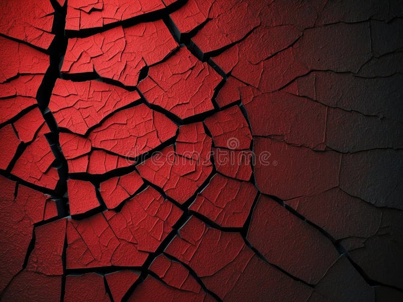 Abstract Red Background with Cracked Texture Stock Photo - Image of ...