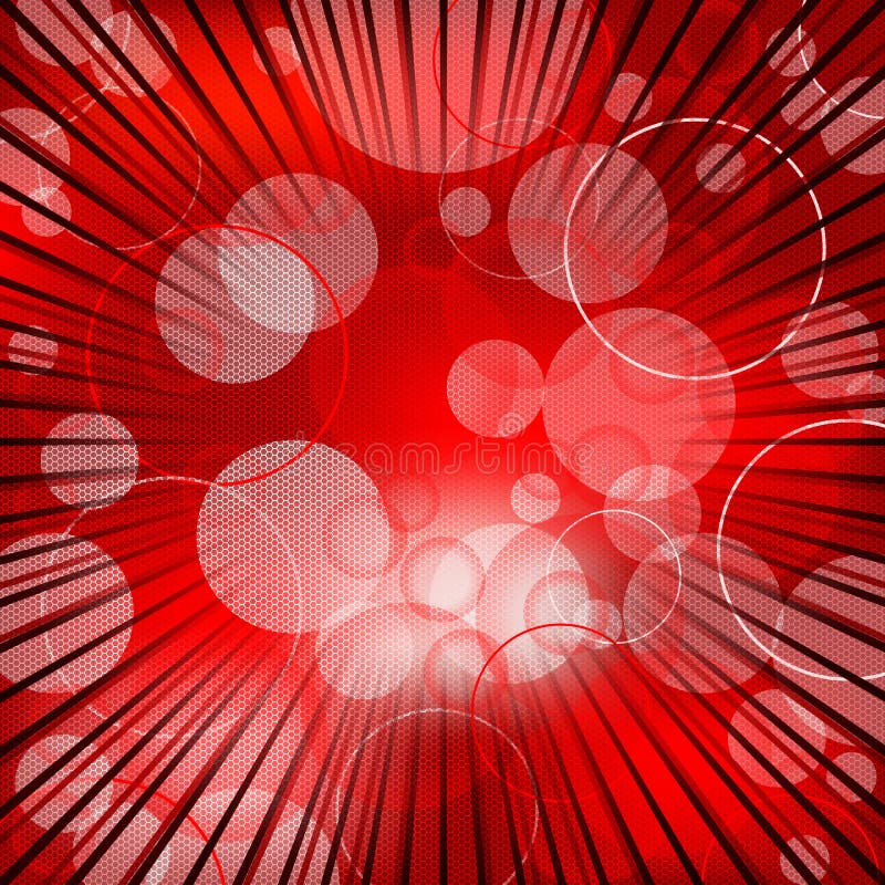 Abstract Red Background Design with Bursting Rays Stock Vector ...