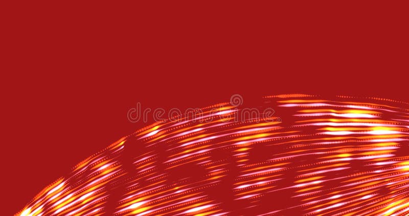 Abstract Red Background, Explosion of Particles and Dots, Smooth Lines ...