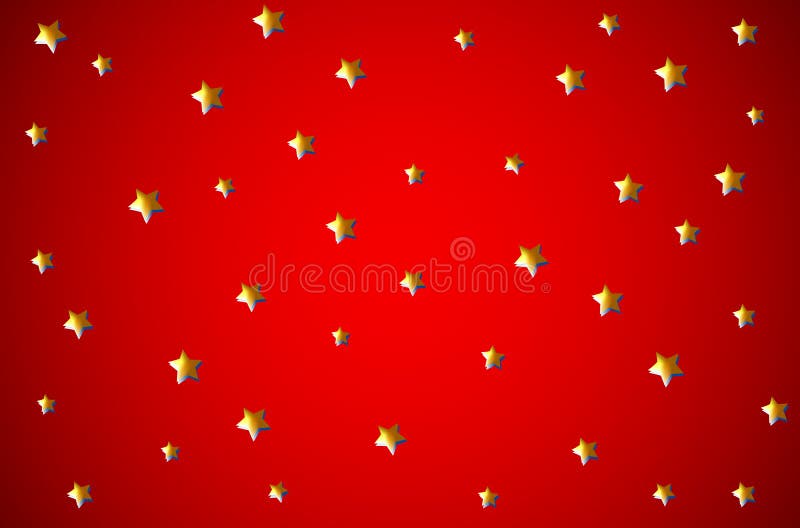 Abstract Red Background with Golden Stars. Vector Illustration Stock ...
