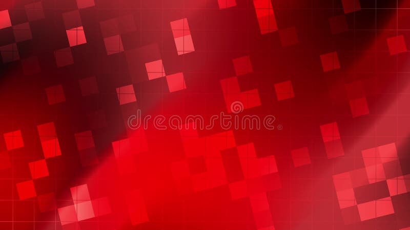Abstract Red Background With A Grid Pattern And Overlapping Squares Stock Footage Video Of
