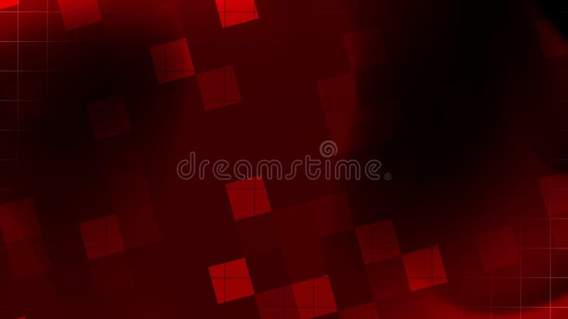 Abstract Red Background with a Grid Pattern and Square Shapes Stock ...