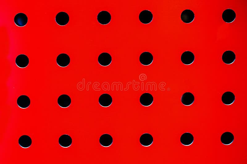 Abstract Red Background with Holes in Modern Interior. Stock Image ...