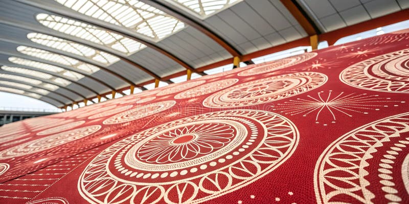 Abstract Red Background with Light Levels and Patterns Stock ...