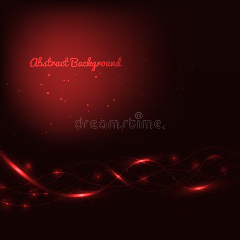 Abstract Red Background with Lines and Lights Stock Vector ...