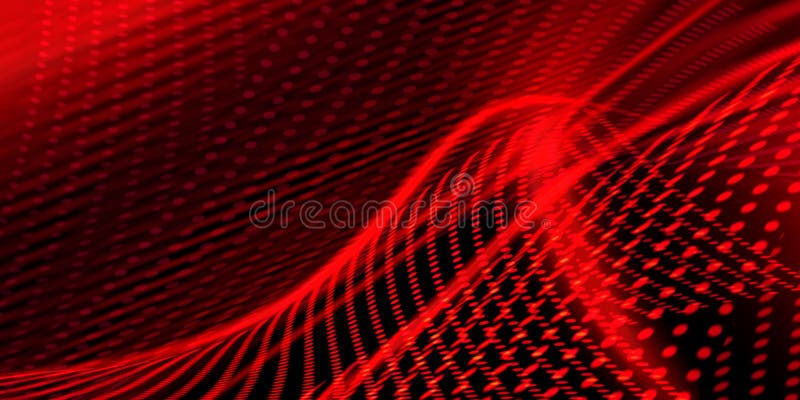 Abstract Red Background with Luminous Lines Stock Illustration ...