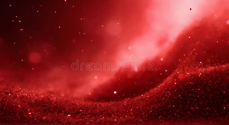 Abstract Red Background with Shimmering Particles and Soft Gradients ...