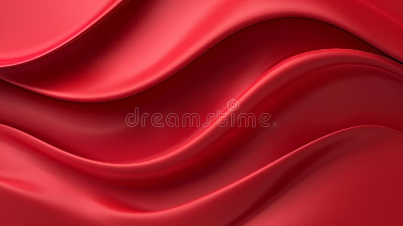 Abstract Red Background, Smooth Wavy Pattern with Elegant Drapes and ...