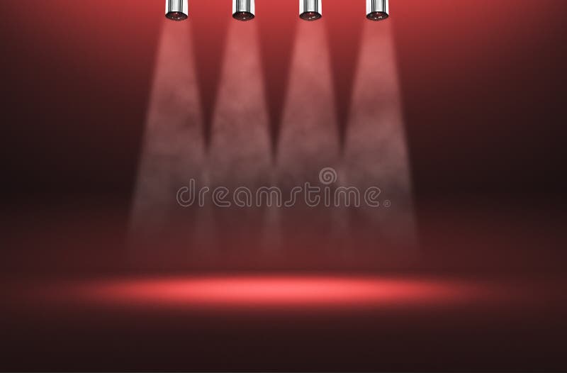 Abstract Red Background with Spotlights Stock Illustration ...