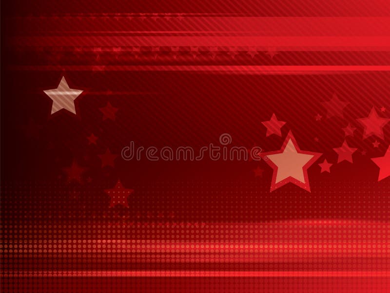 Abstract Red Background with Stars Stock Vector - Illustration of ...