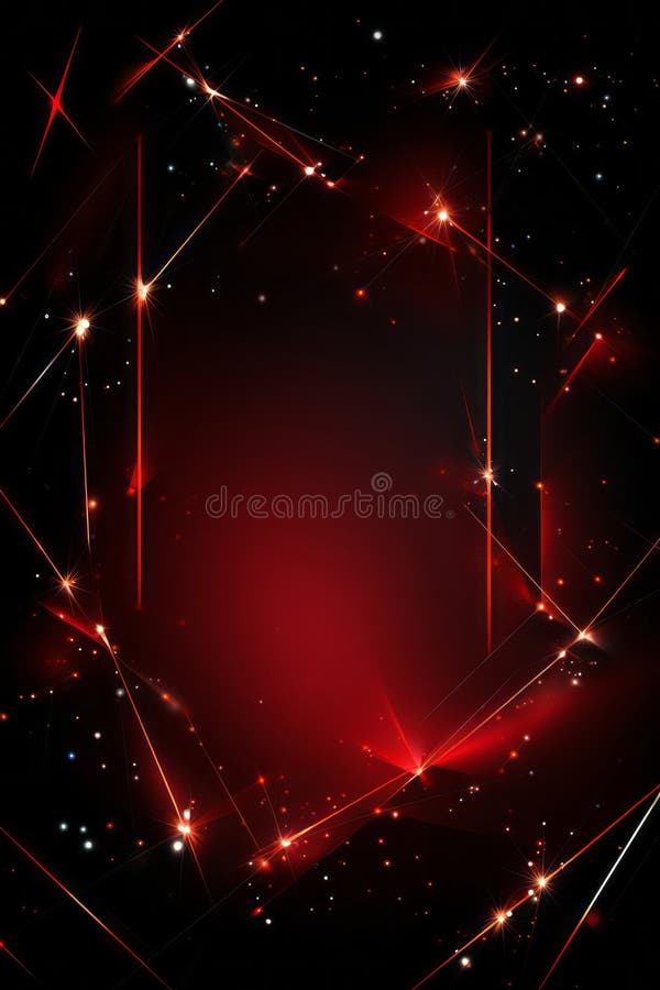 Abstract Red Background with Stars and Lights Stock Illustration ...