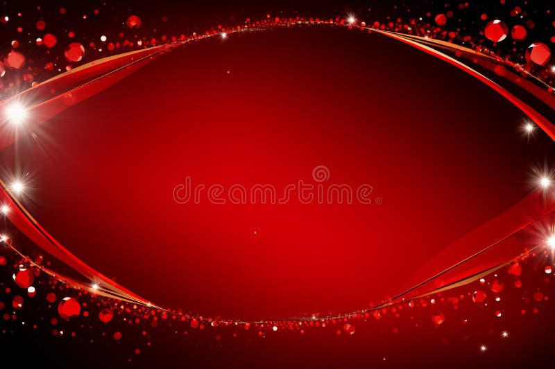 Abstract Red Background with Stars and Sparkles Stock Illustration ...