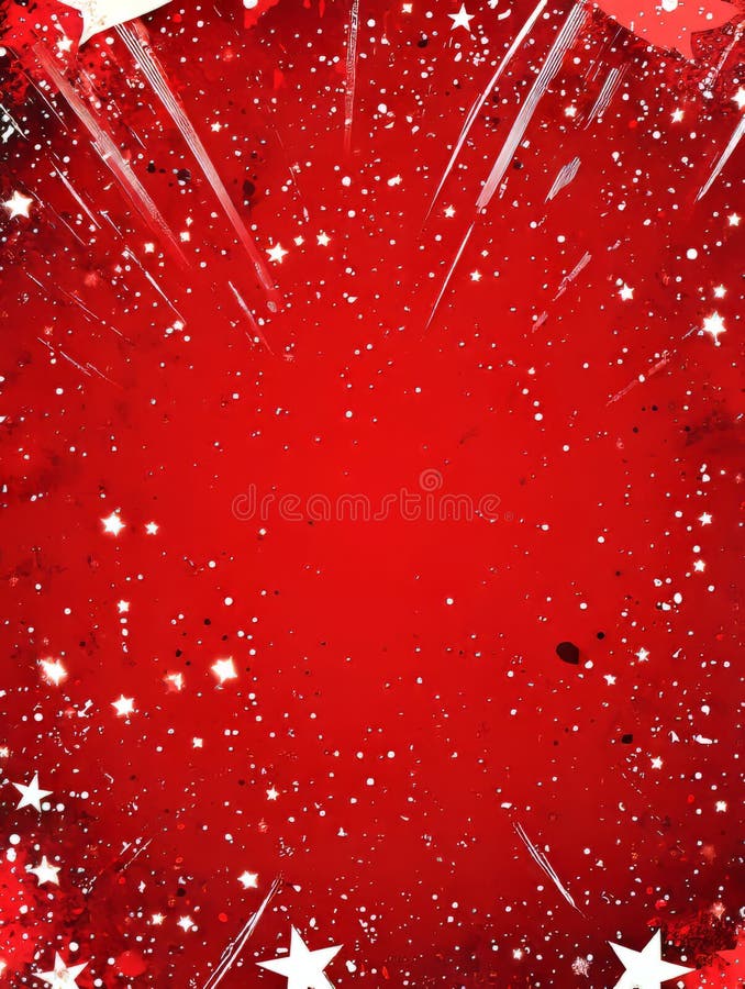 Abstract Red Background with Stars and Sparkles. Stock Image - Image of ...