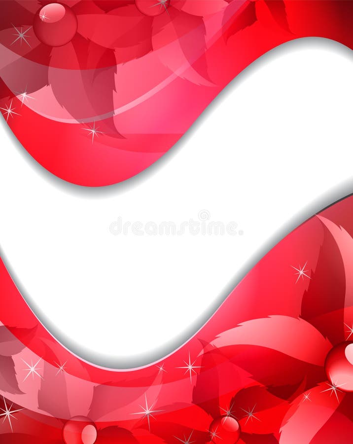 Abstract Red Background with Transparent Flowers Stock Vector ...