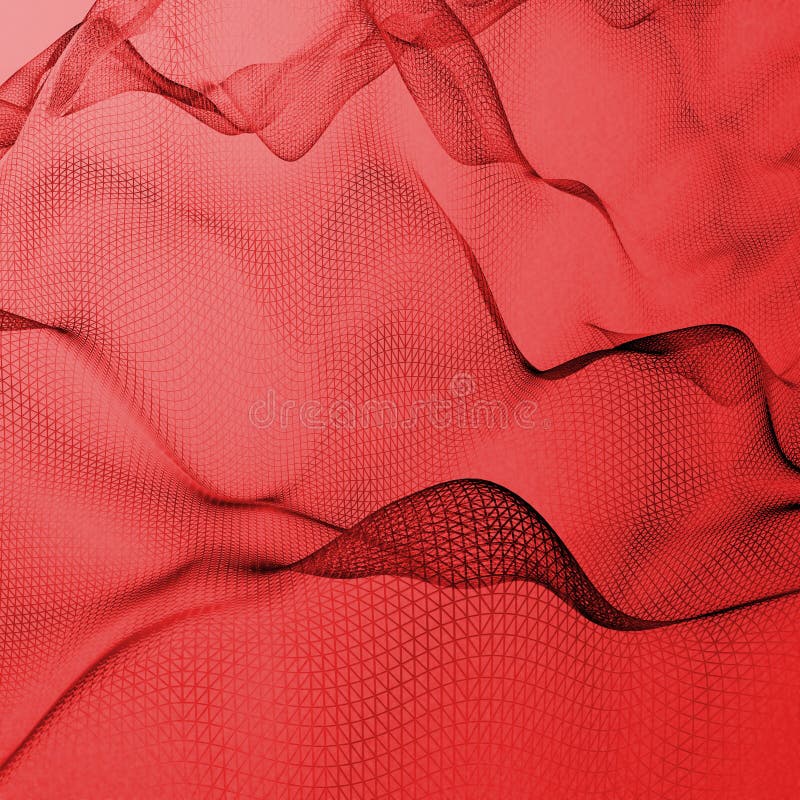 Abstract Red Background, Wave, Net - Computer Generated Picture Stock ...