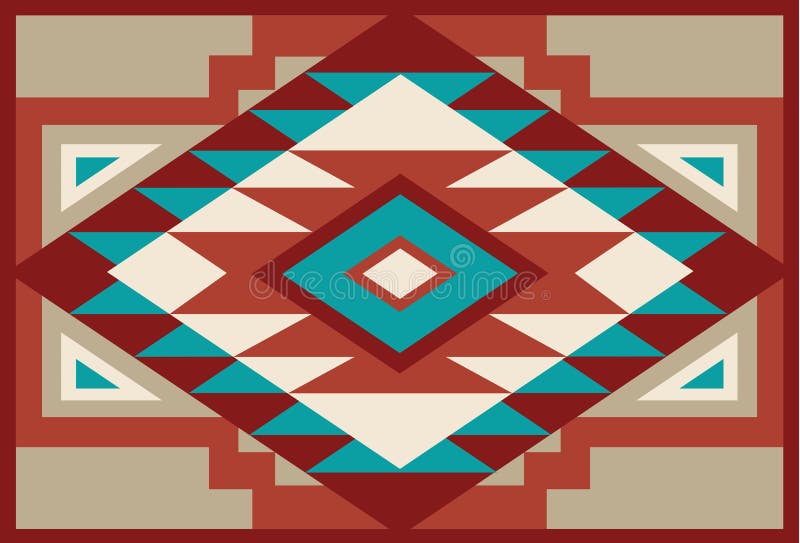 Abstract Red and Beige Southwest Native Background 3 Stock Vector ...