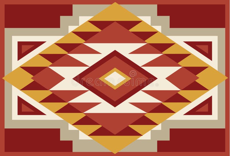 Abstract Red and Beige Southwest Native Background 2 Stock Vector ...