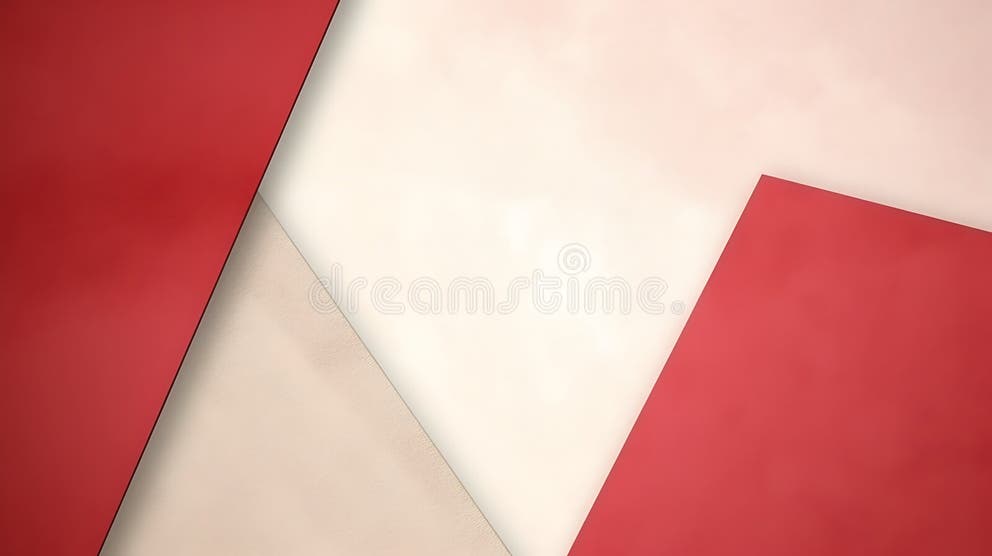 Abstract Red Beige and White Geometric Shapes Stock Illustration - Illustration of pattern ...