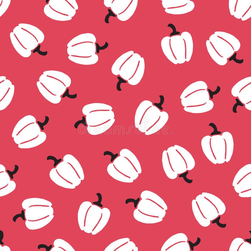 Abstract Red Bell Peppers Vector Graphic Seamless Pattern Stock Vector ...