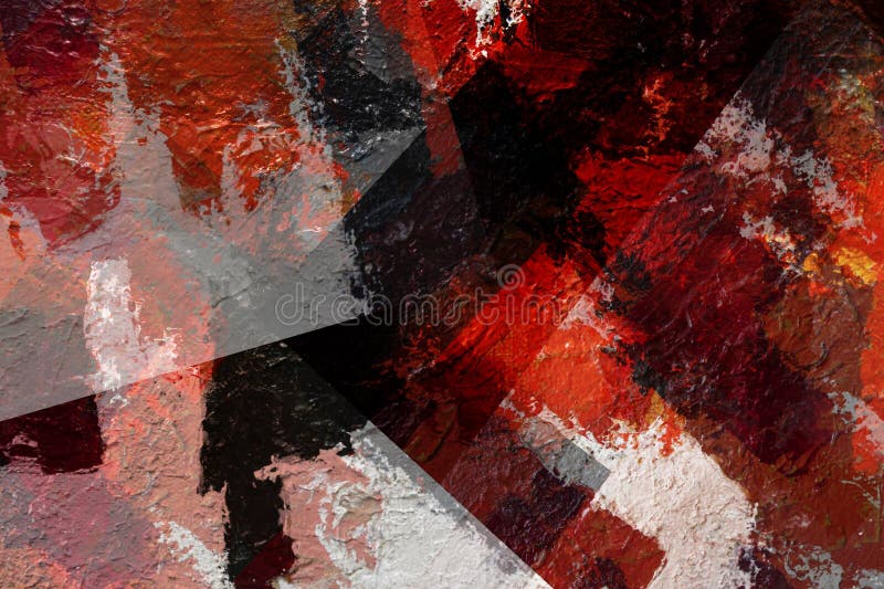 Abstract Red and Black Background with Textured Transparent Squares in ...