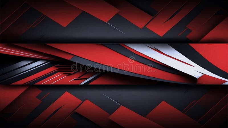 Abstract Red and Black Channel Banner Design Template 7 Stock ...