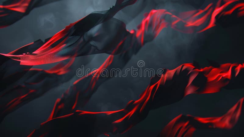 Abstract Red and Black Fluid Art Background Stock Illustration ...