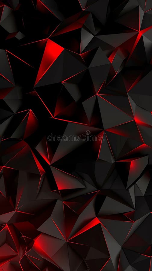 Abstract Red and Black Geometric Background. Ideal for Modern Wallpaper ...