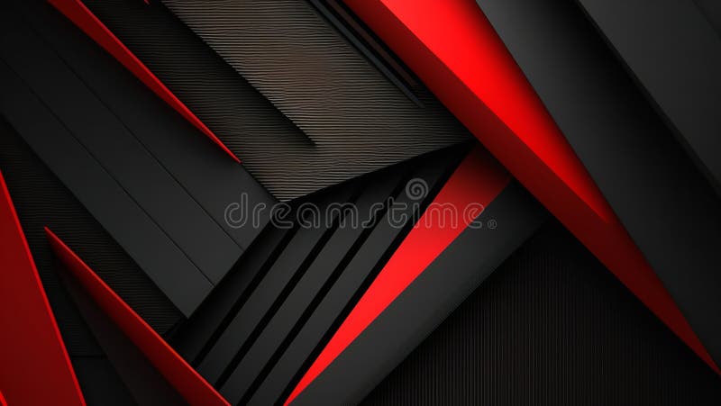 Abstract Red and Black Geometric Design: a Bold, Modern Composition ...