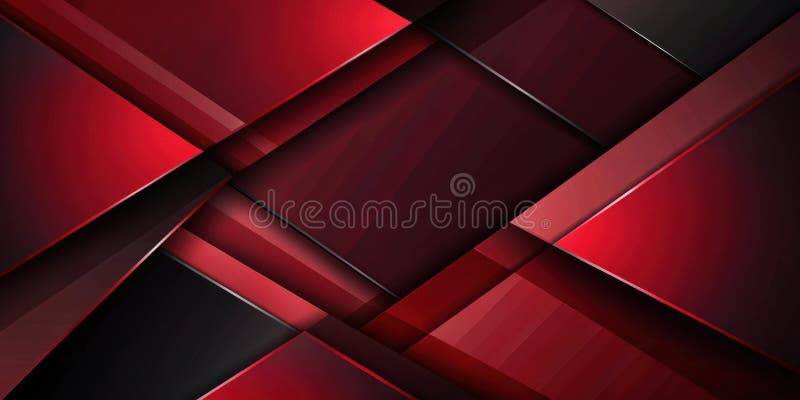 Abstract Red and Black Geometric Design with Overlapping Layers and ...