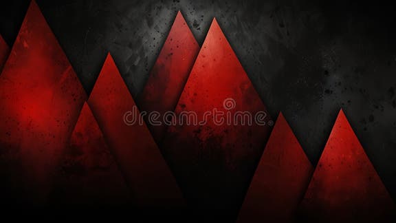 Abstract Red and Black Geometric Design with Sharp Triangle Shapes ...