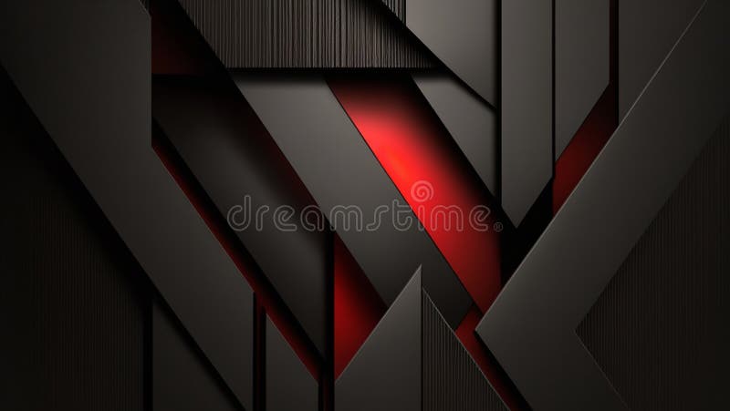 Abstract Red and Black Geometric Design: a Study in Contrast and Form ...