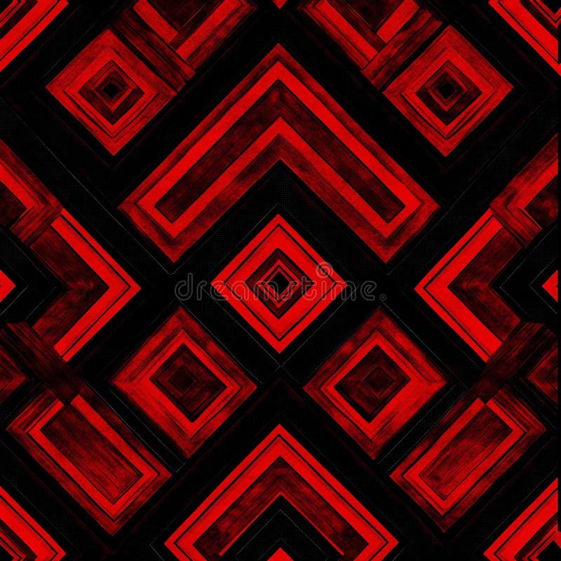 Abstract Red and Black Geometric Pattern Seamless Texture Modern Design ...