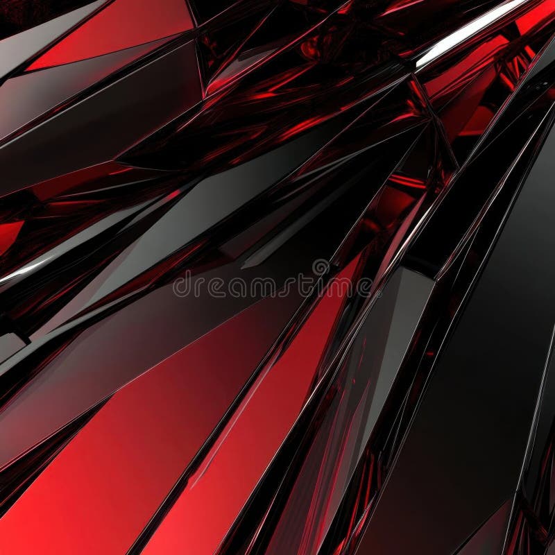 Abstract Red and Black Geometric Shapes Stock Illustration ...