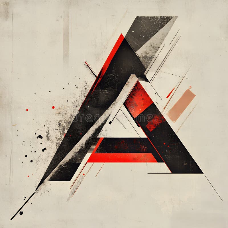 Abstract Red Black Geometric Triangle Art Design Background Wallpaper ...