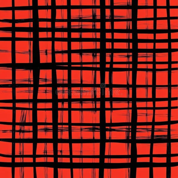 Abstract Red and Black Grid Pattern Stock Illustration - Illustration ...