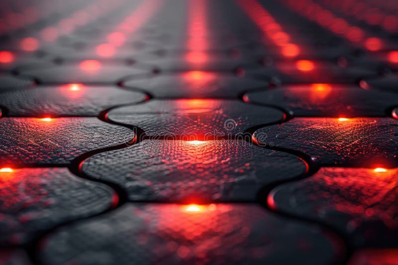 Abstract Red and Black Light Pattern with Gradient on Sleek Stock ...