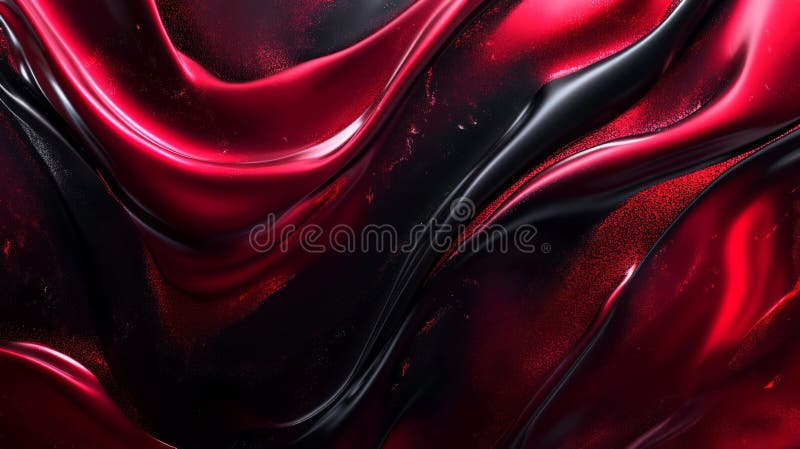 Abstract Red and Black Liquid Texture Design Stock Illustration ...