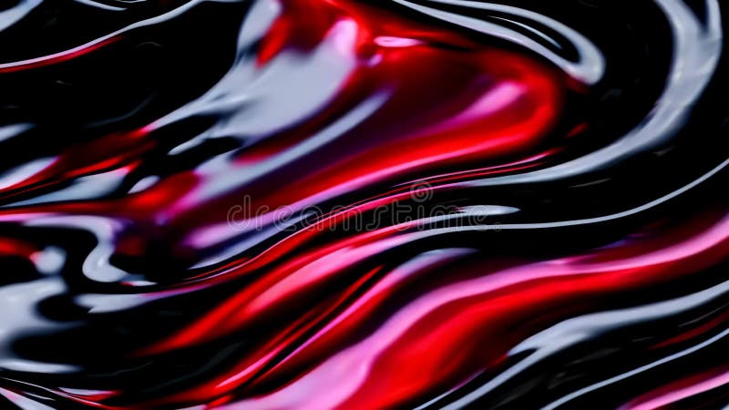 Abstract Red and Black Liquid Waves, Dynamic Pattern. Modern Digital Art Concept Stock Video ...