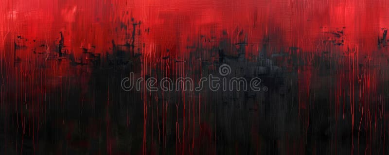 Abstract Red and Black Painting, Dripping Paint. Modern Art and ...