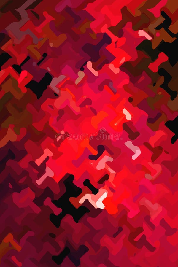 Abstract Red Black and Pink Digital Art Design Stock Illustration ...
