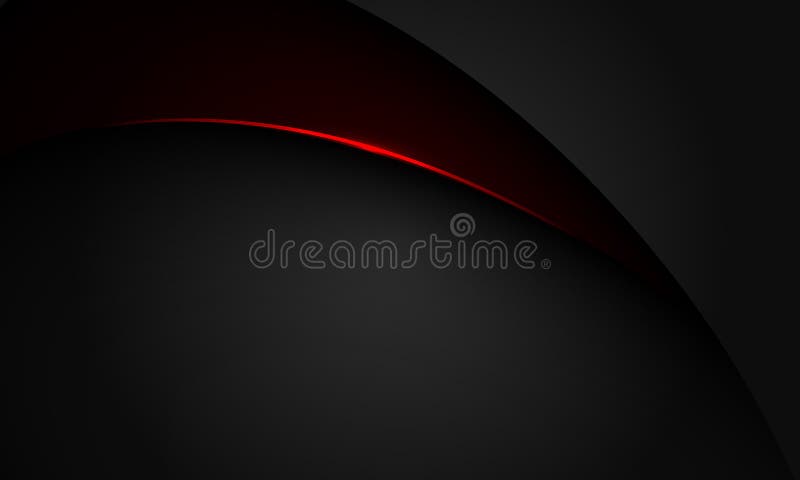Abstract Red Black Shadow Curve Overlap on Dark Grey Geometric with ...