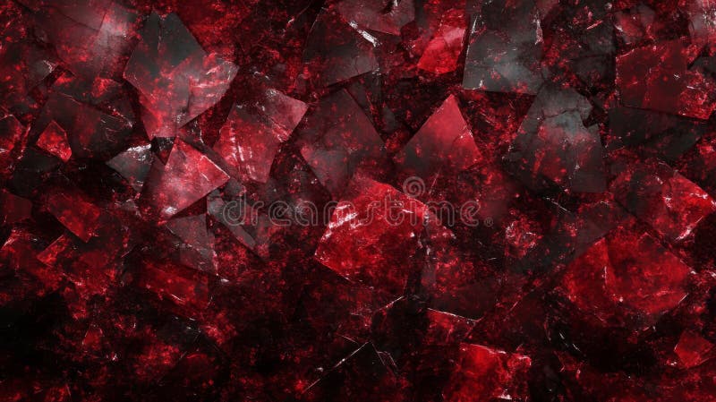 Abstract Red and Black Shattered Geometric Texture Stock Illustration ...