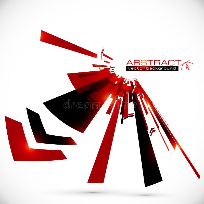 Abstract Red and Black Shining Lines Background Stock Vector ...