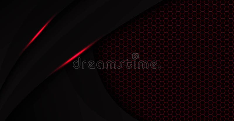 Abstract Red Black Space Frame Layout Design Tech Triangle Concept with ...