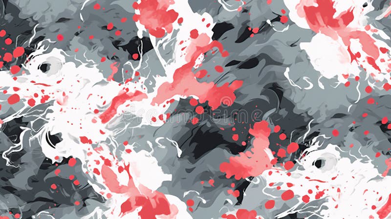 Abstract Red and Black Splash Wallpaper Pattern Stock Illustration ...